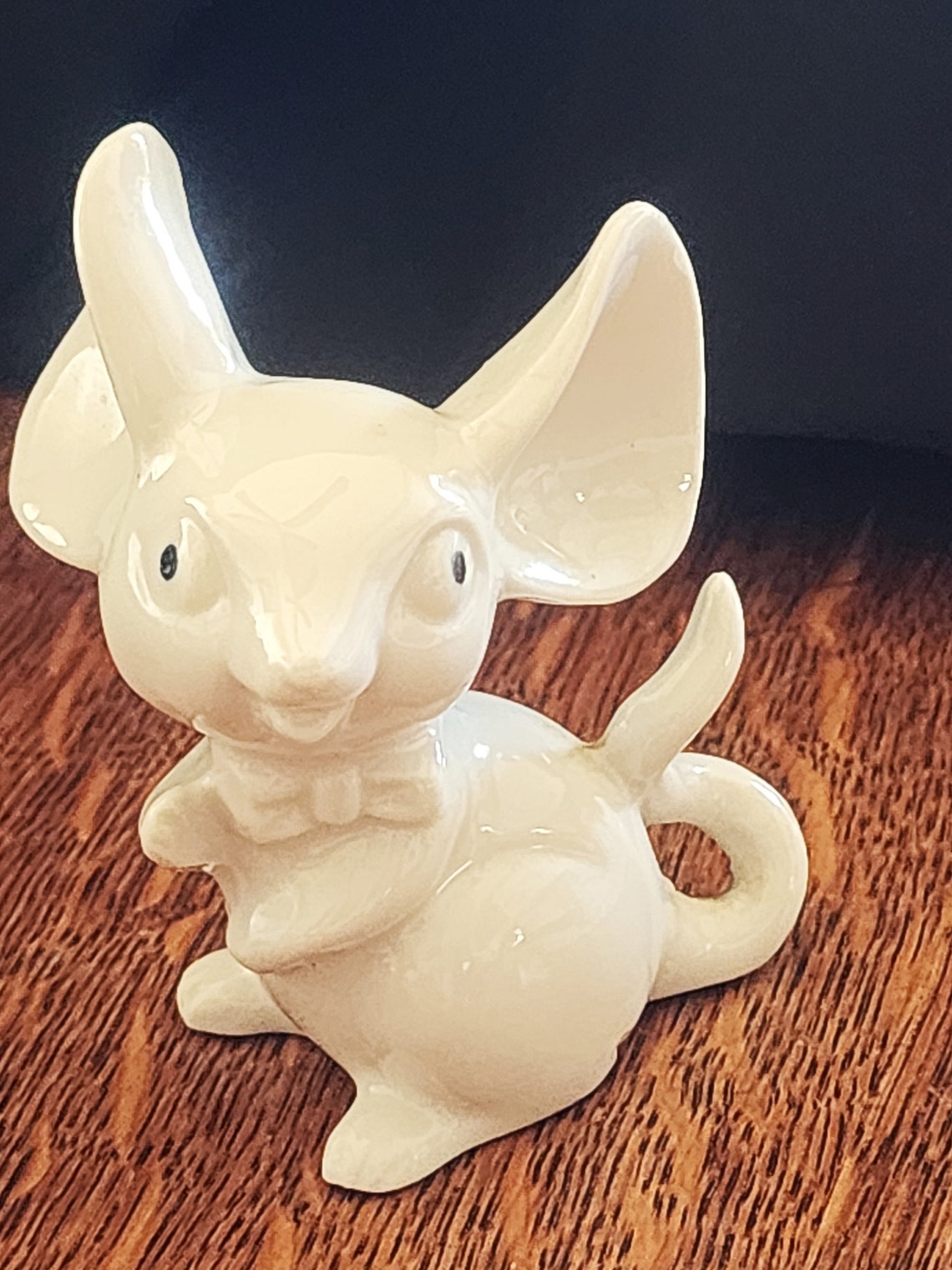 Vintage White Mouse W/bow Tie Edison Japan - Etsy