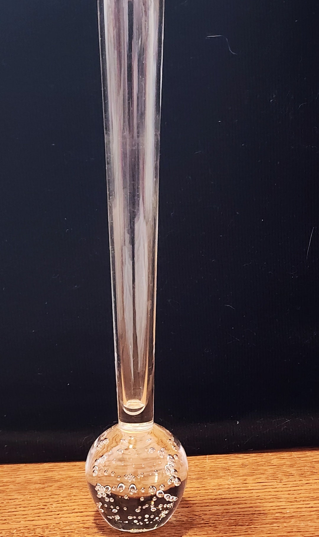 Vintage 10 Single Long Stem Rose Vase With Blown Glass Ball on End ...