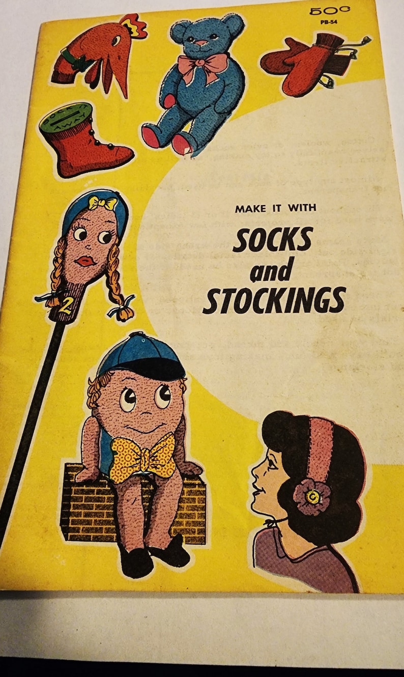 Vintage 1965 Make It With Socks Craft Book - Etsy