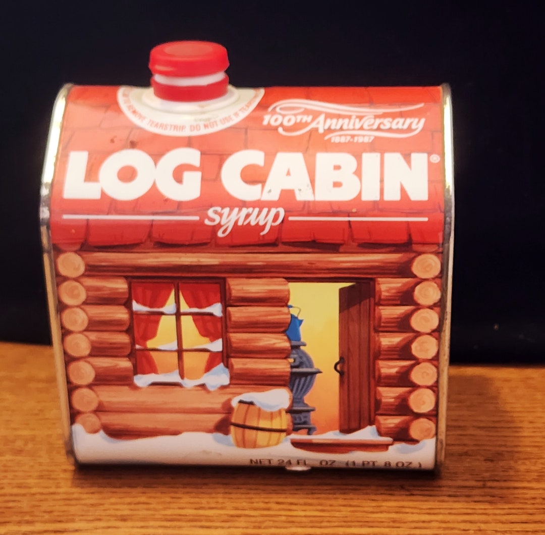 Vintage Log Cabin Shaped Maple Syrup Tin - Etsy