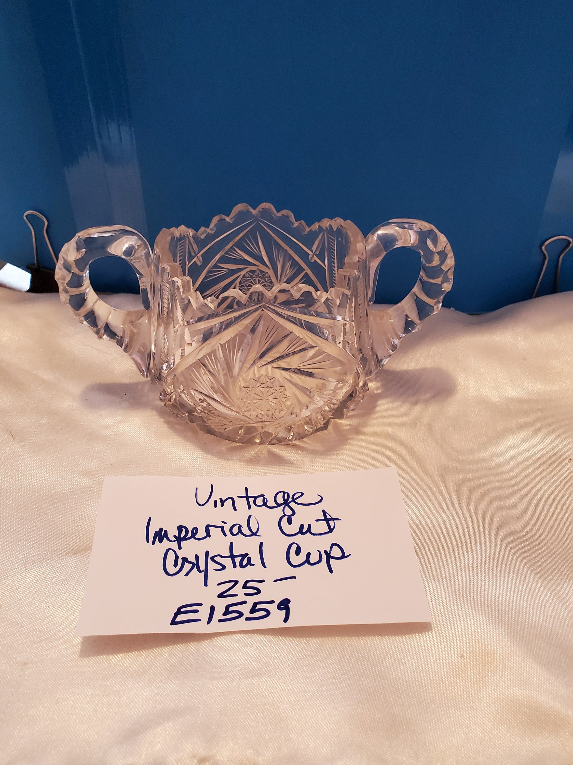 Vintage Imperial Cut Crystal Cup | Etsy