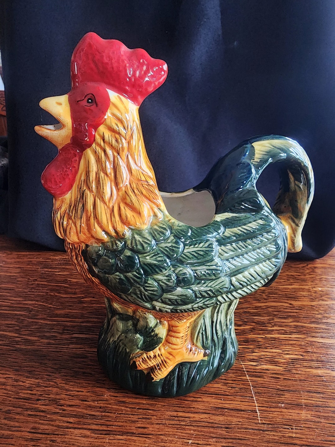 Vintage Rooster Ceramic Planter - Etsy