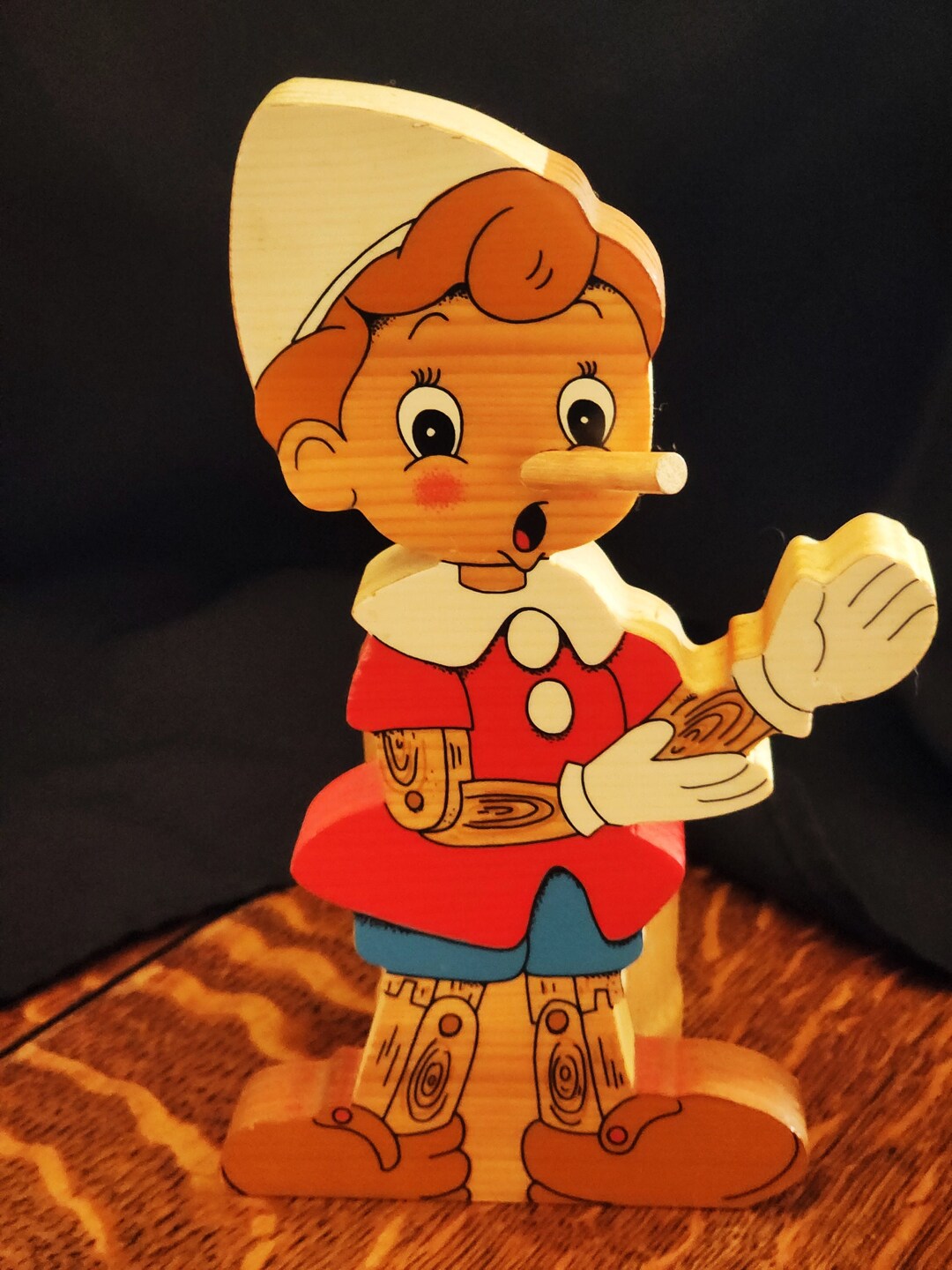 Vintage Wood Artisit Made Pinnochio Holder for Pencils, Pens, Paint ...
