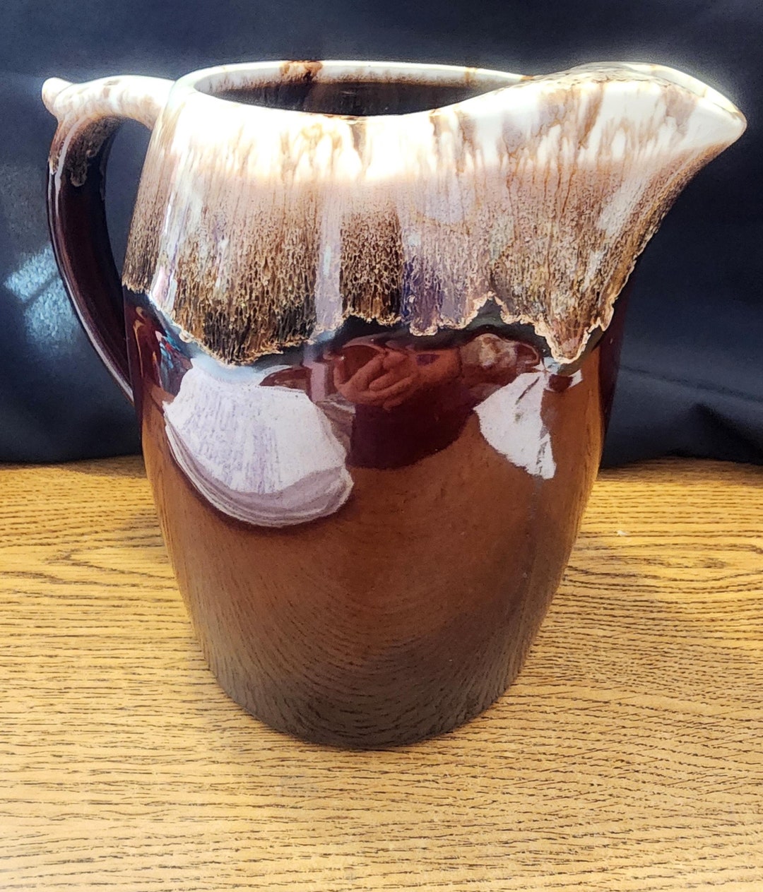 Vintage 9" Mccoy Glazed Drip Pitcher - Etsy