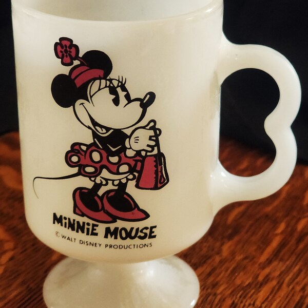 Minnie Mouse Milk Glass - Etsy