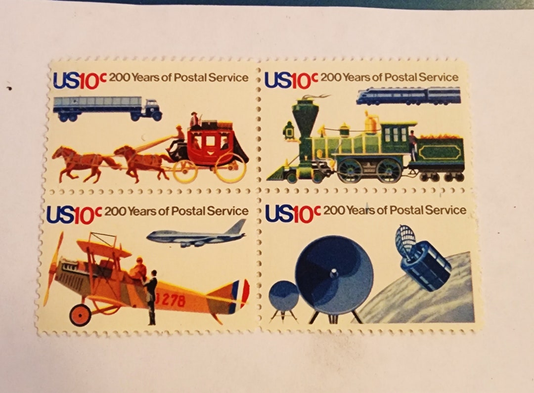 Vintage 200 Years Postal Service Stamp Mint Unhinged - Etsy