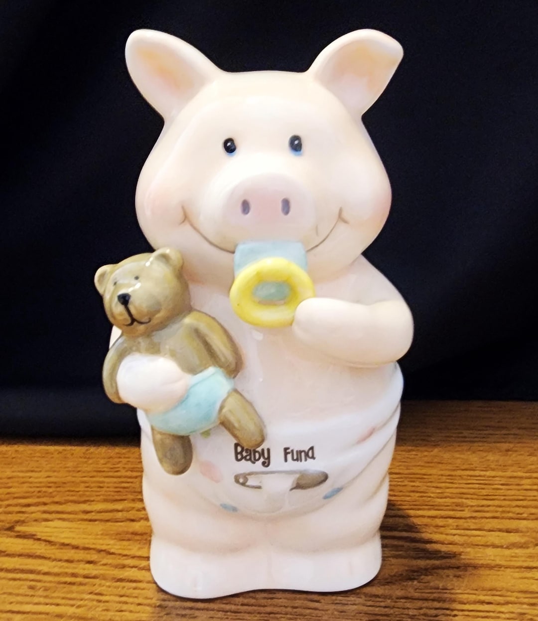 Vintage Baby Pig With Pacifier Piggy Bank - Etsy