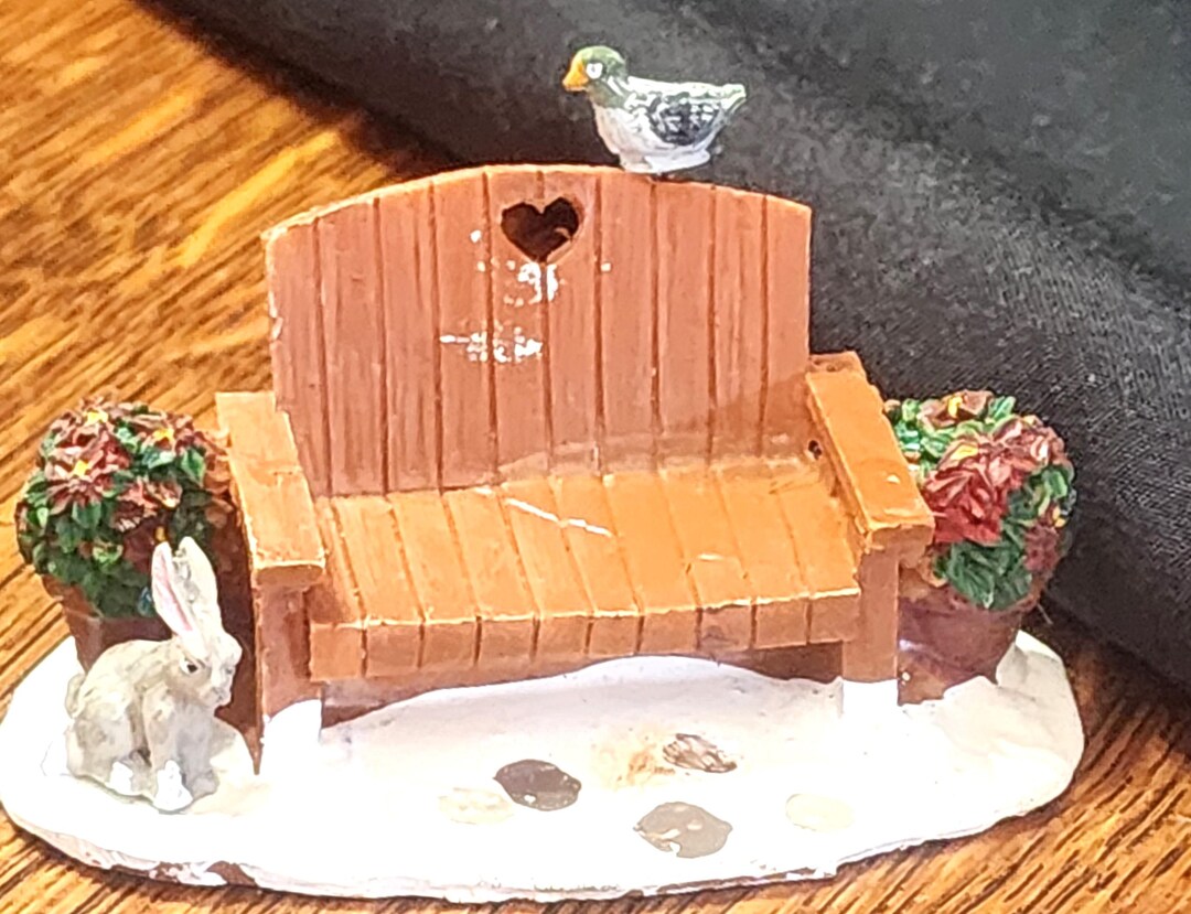 Vintage Porcelain Bench for Village - Etsy