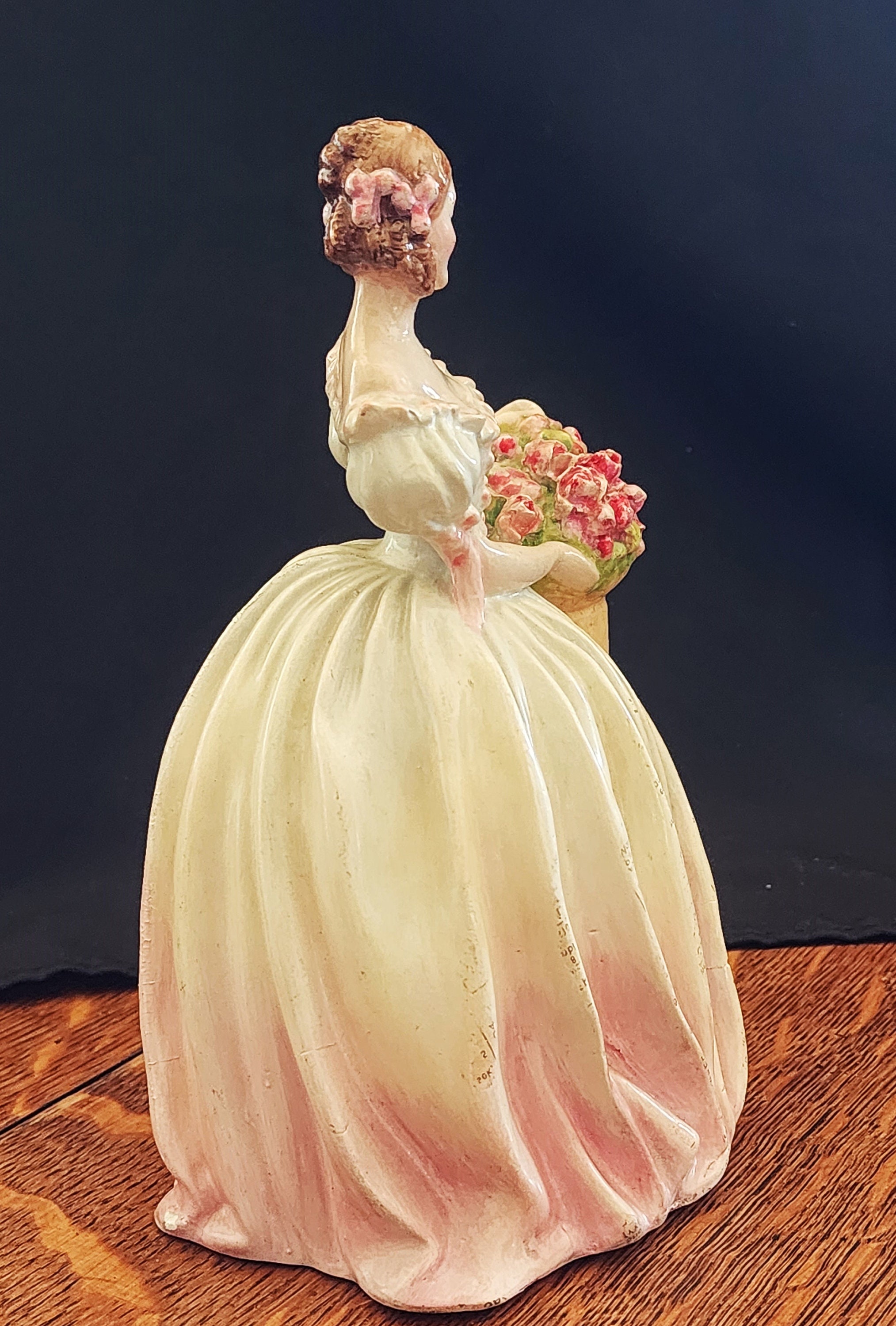 Vintage Chalkware Victorian Lady - Etsy