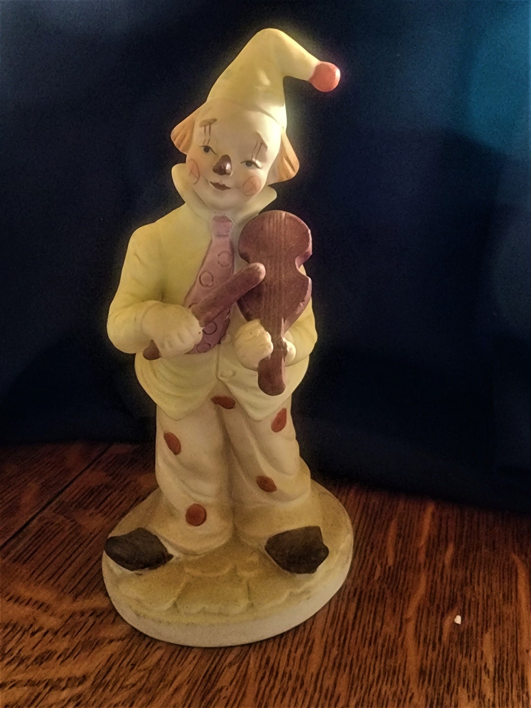 Vintage Ceramic Clown Playing a Fiddle - Etsy
