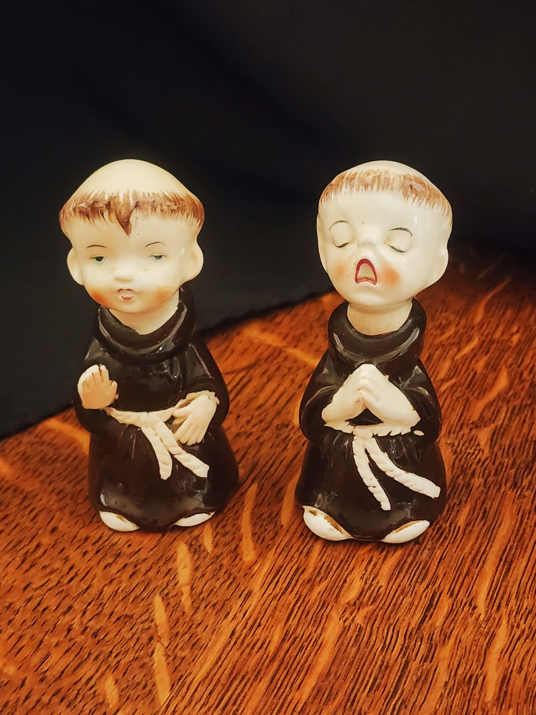 Vintage Monk Salt & Pepper Shakers Adorable - Etsy