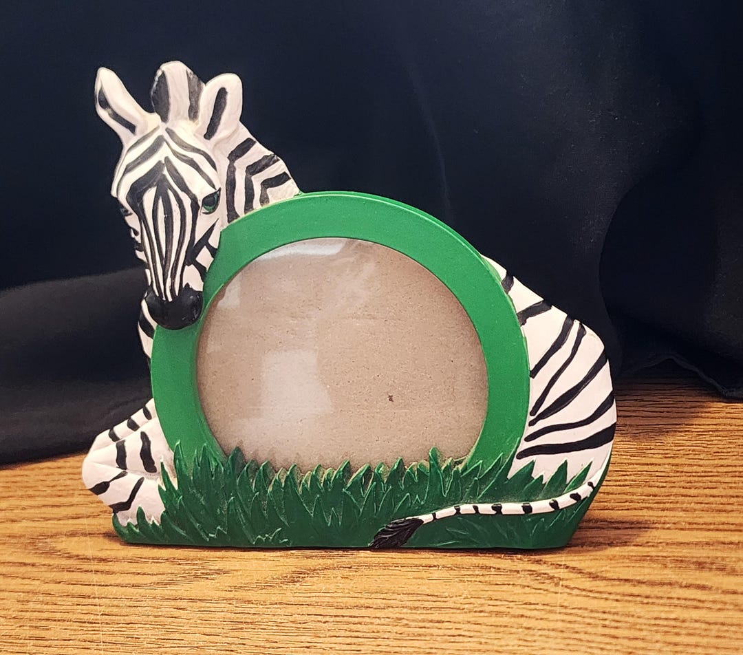 Vintage Bright Touches Zebra Picture Frame - Etsy