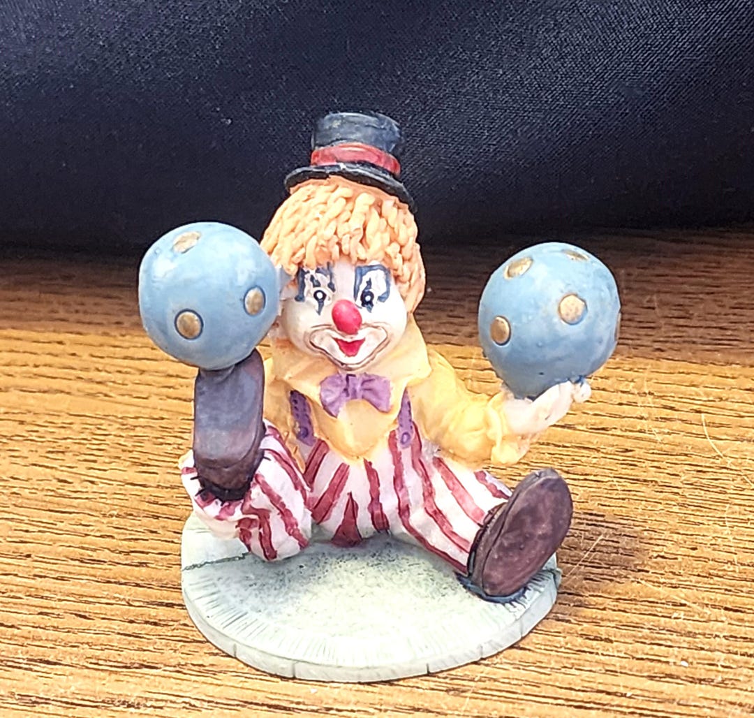 Vintage 1" Miniature Clown With 2 Balls - so Cute! - Etsy