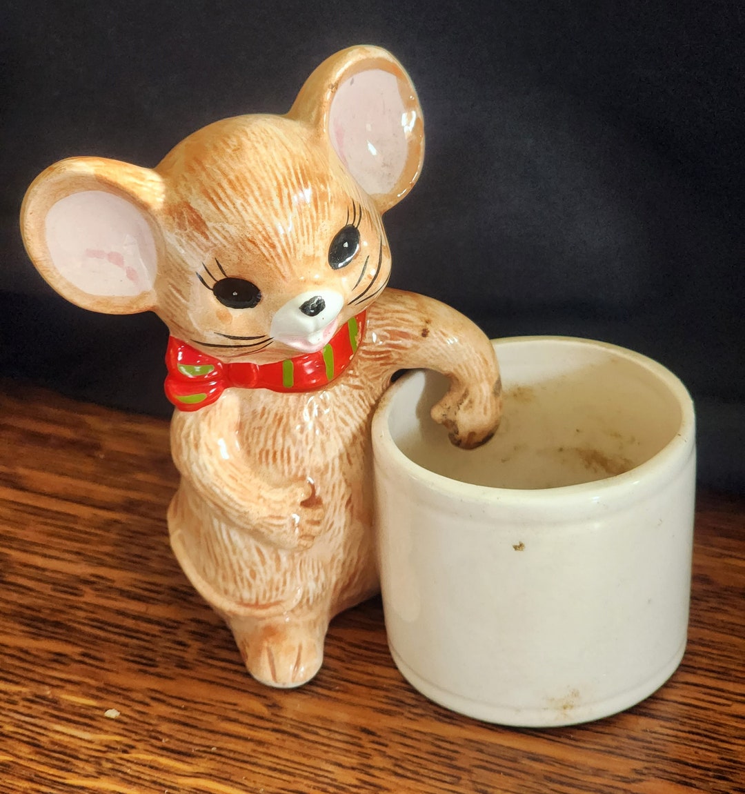 Vintage Colonial Candle Japan Mouse With Candle Holder - Etsy