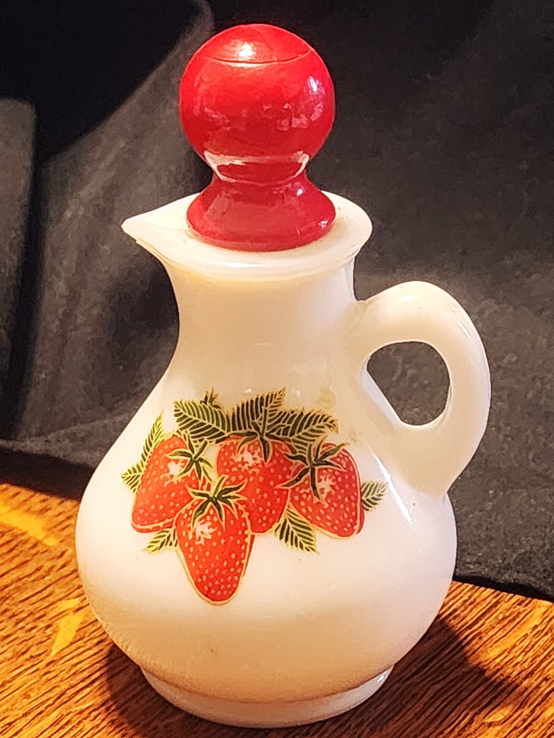 Vintage Avon Strawberries & Cream Lotion in Milk Glass Pitcher - Etsy