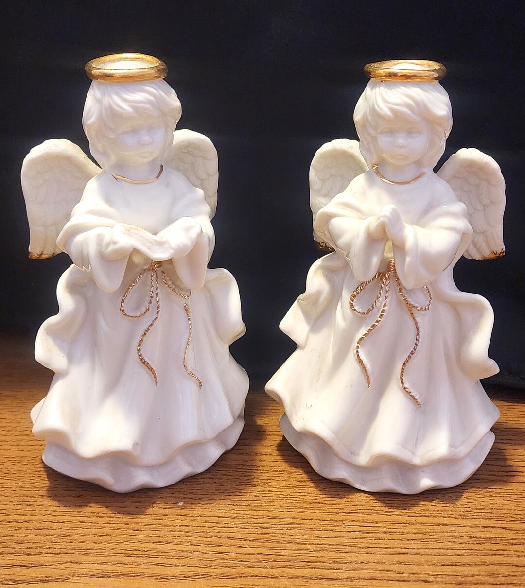 Vintage Two Porcelain Angels Singing Together - Etsy
