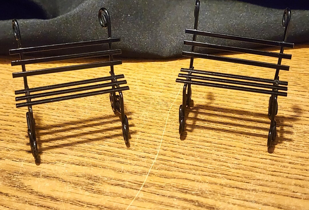 Vintage Metal Benches for a Village or Carnival Display - 2 - Etsy