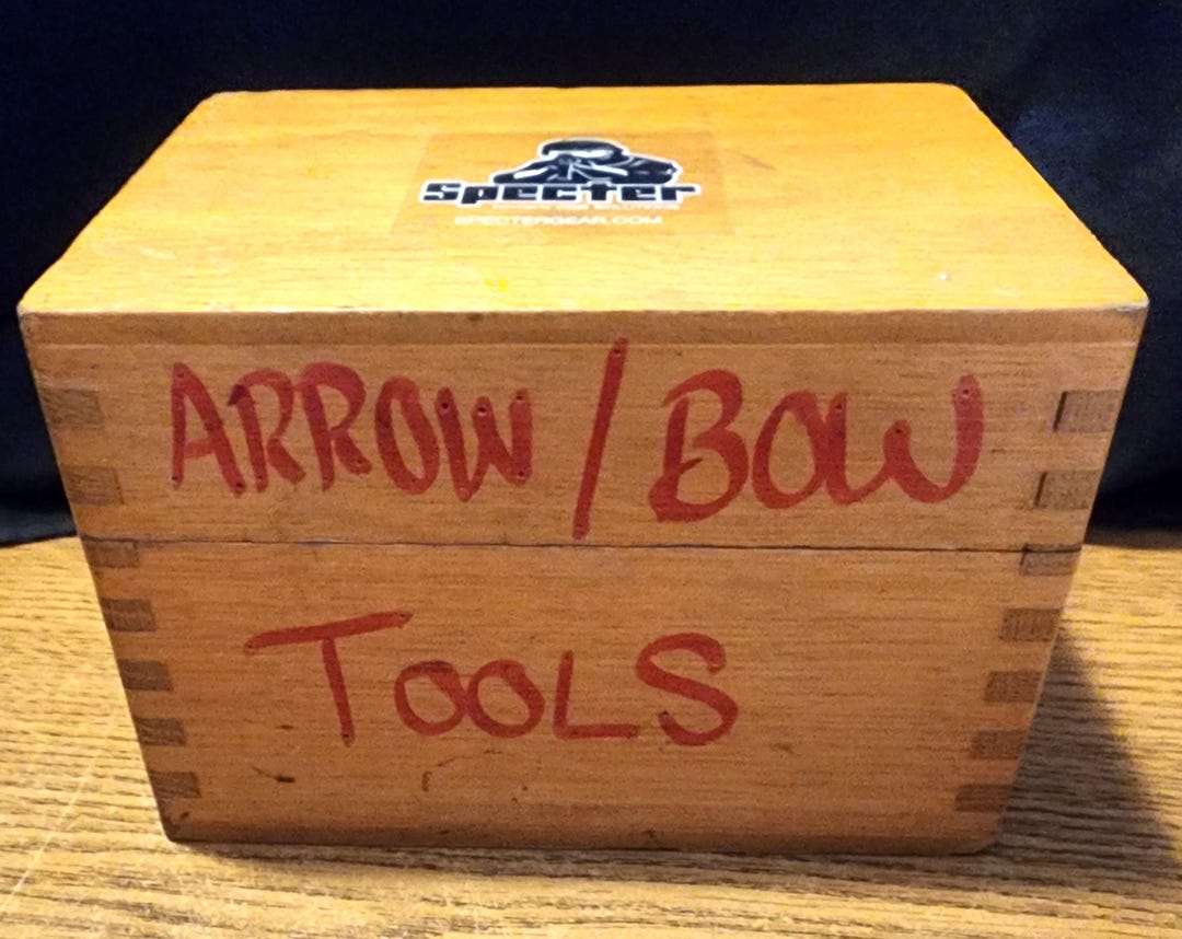 Vintage Wood Box With Dovetails Marked Archery Storage Box - Etsy