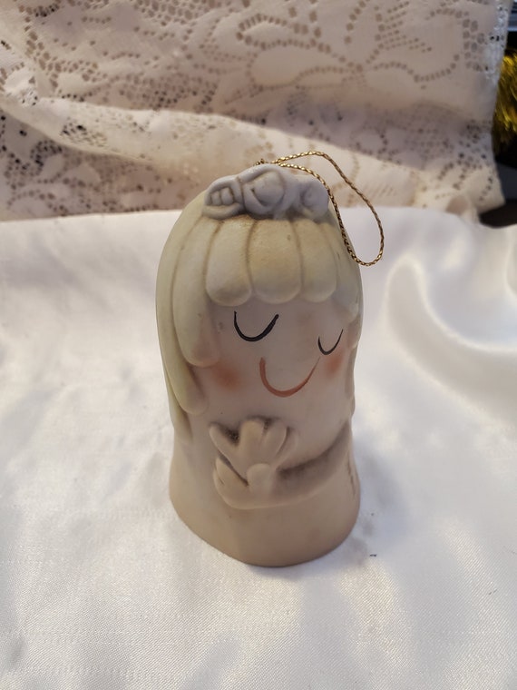 Vintage Ceramic Girl Bell - Etsy