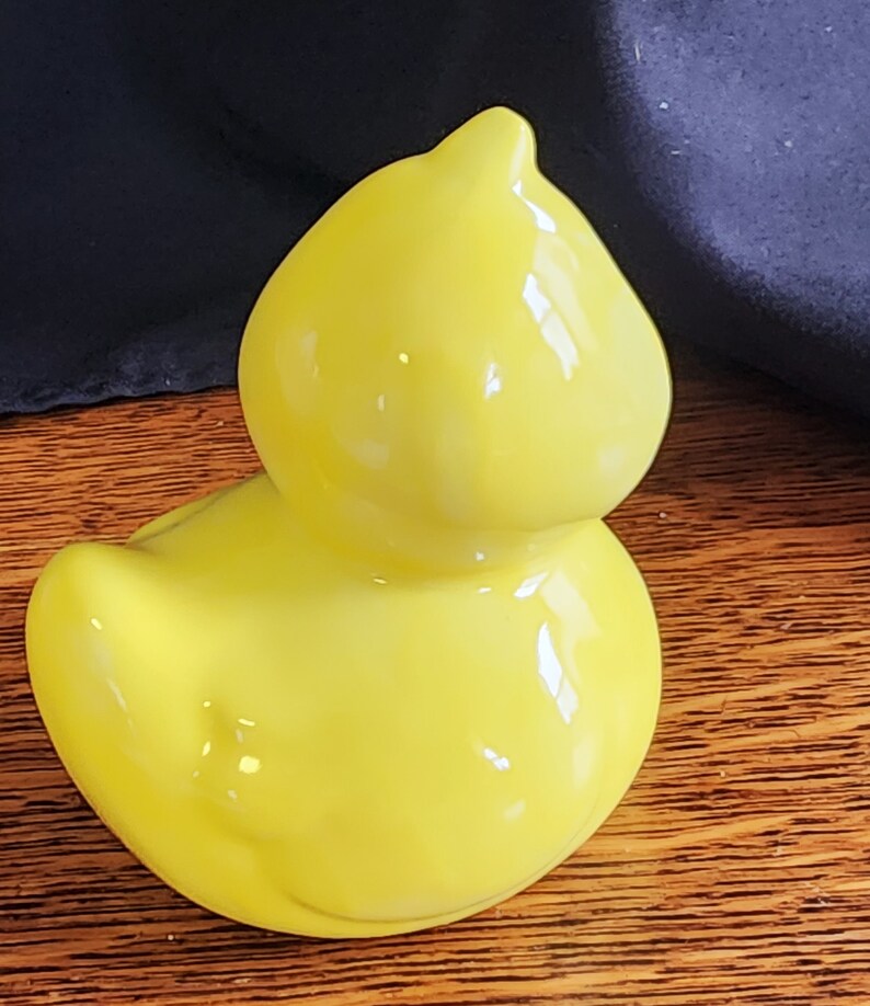 Vintage Artist Created and Painted Ceramic Yellow Duck Artist Rhylynn ...