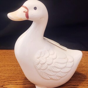 Vintage White Duck Bank - Etsy