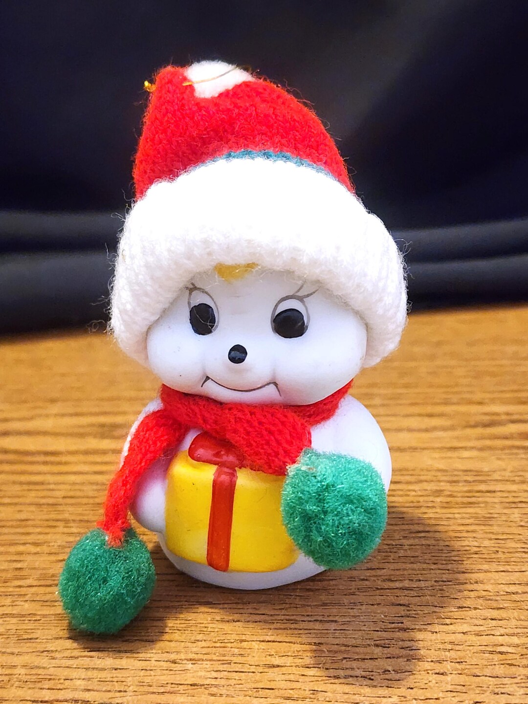 Vintage Ceramic Snowman Bell Christmas Tree Ornament - Etsy
