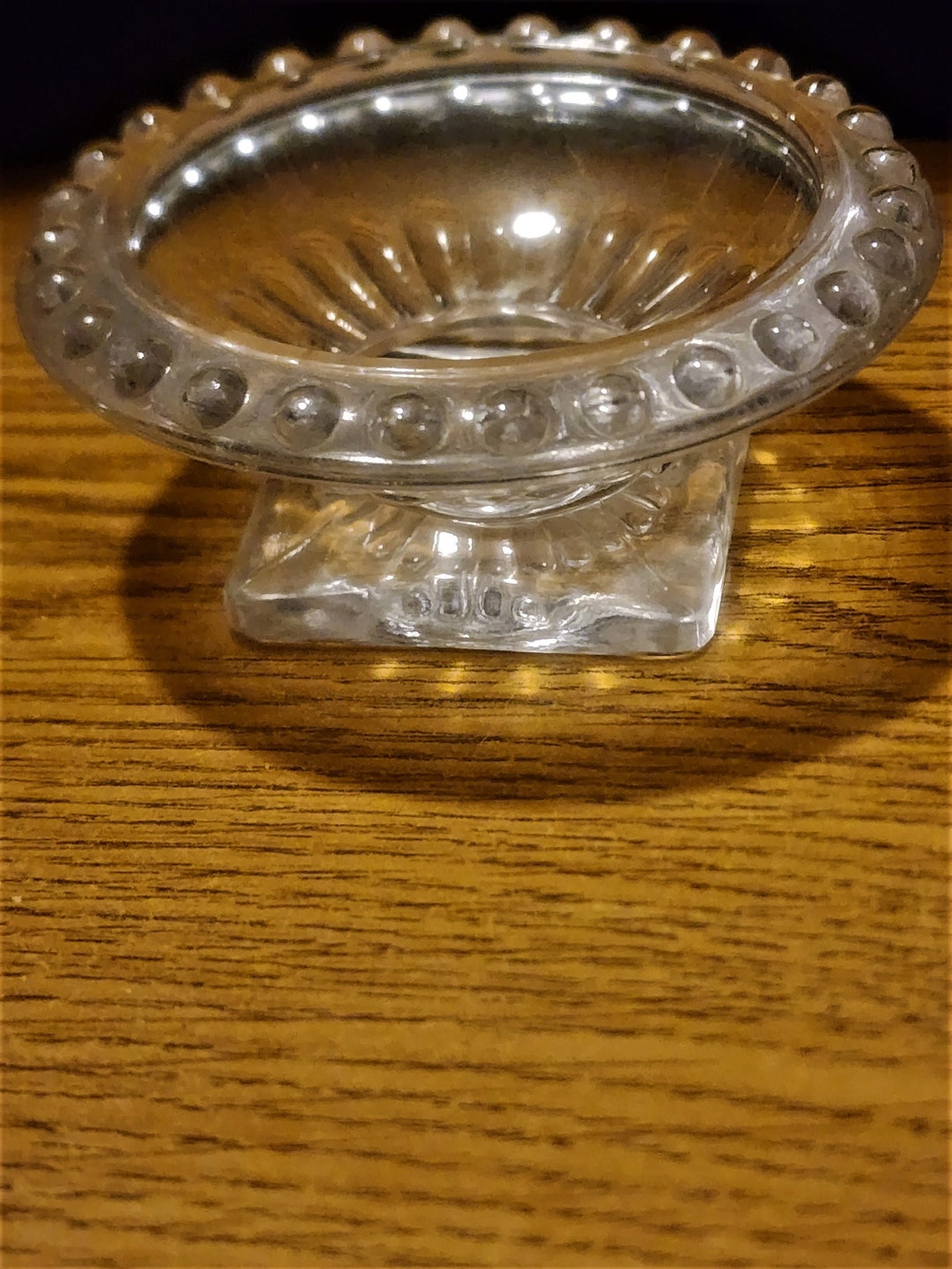 Vintage Crystal Pedestal Salt Cellar - Etsy