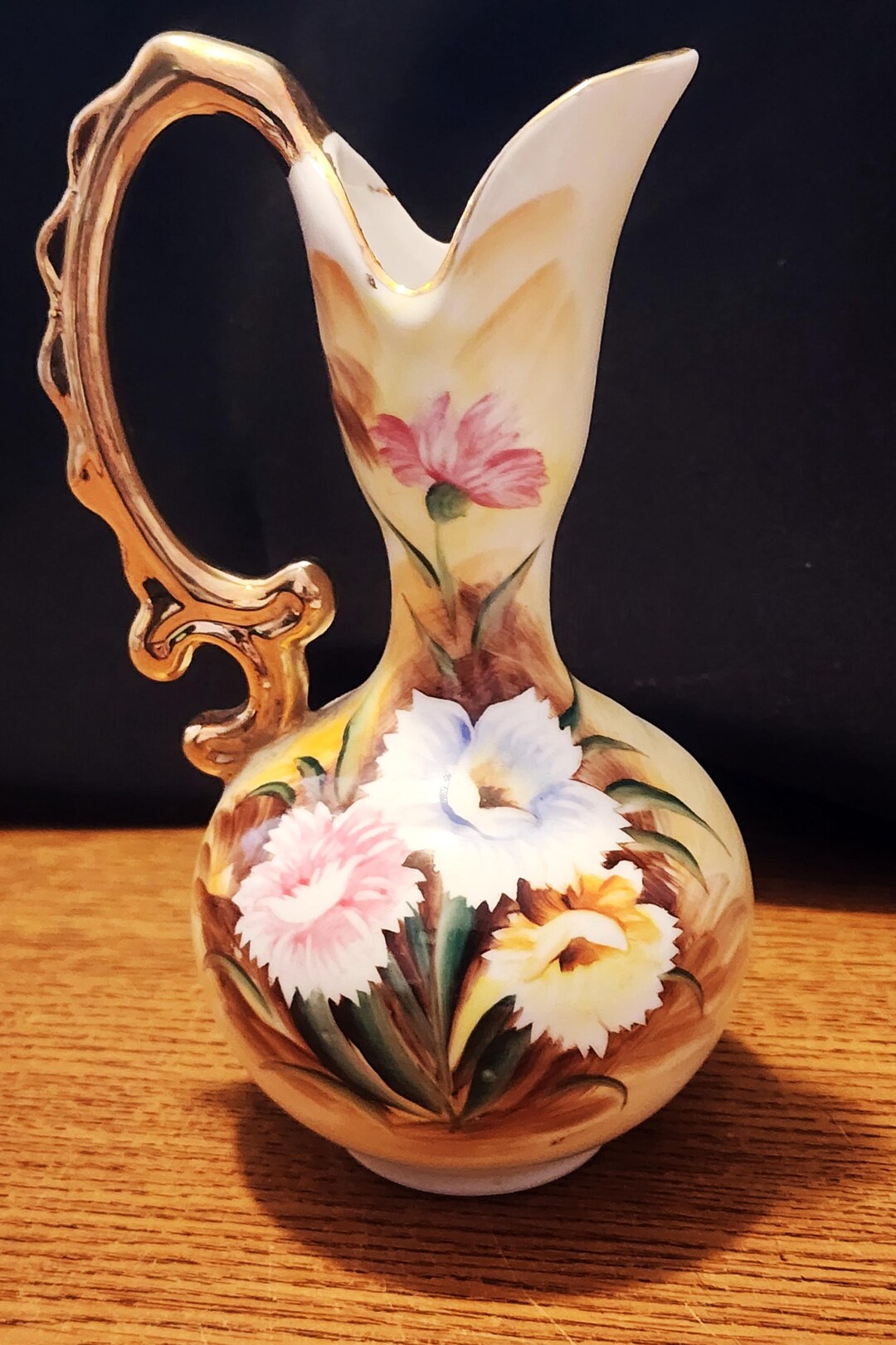 Vintage Enesco Floral Vase - Etsy
