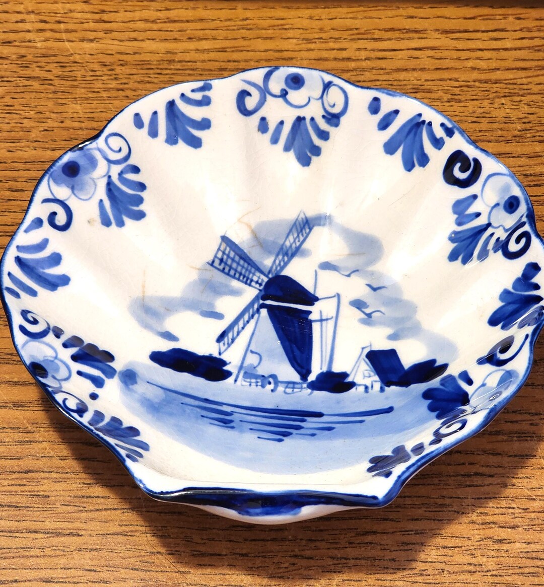 Vintage Delft Clam Plate - Just Beautiful & Rare! - Etsy