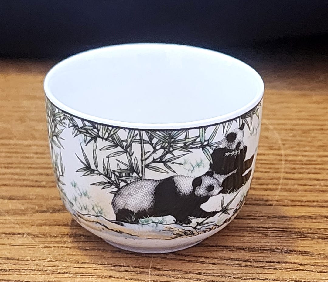 Vintage Panda Tea Cup - Etsy