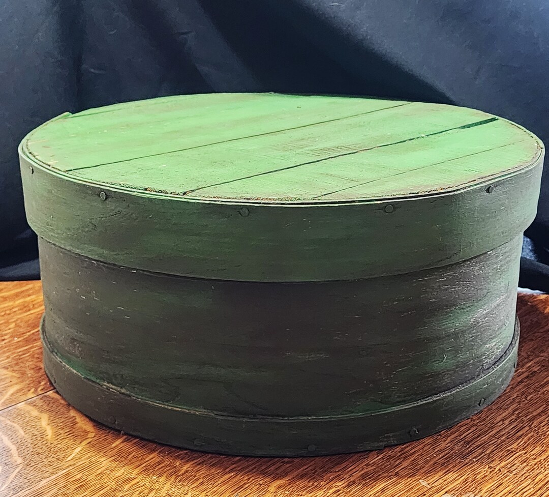 Vintage 16 Green Primitive Wood Box - Etsy