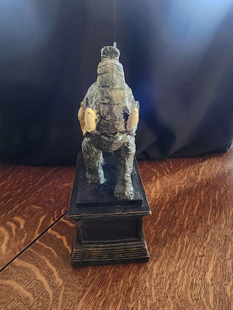 Vintage Large Resin Elephant Statue - Etsy