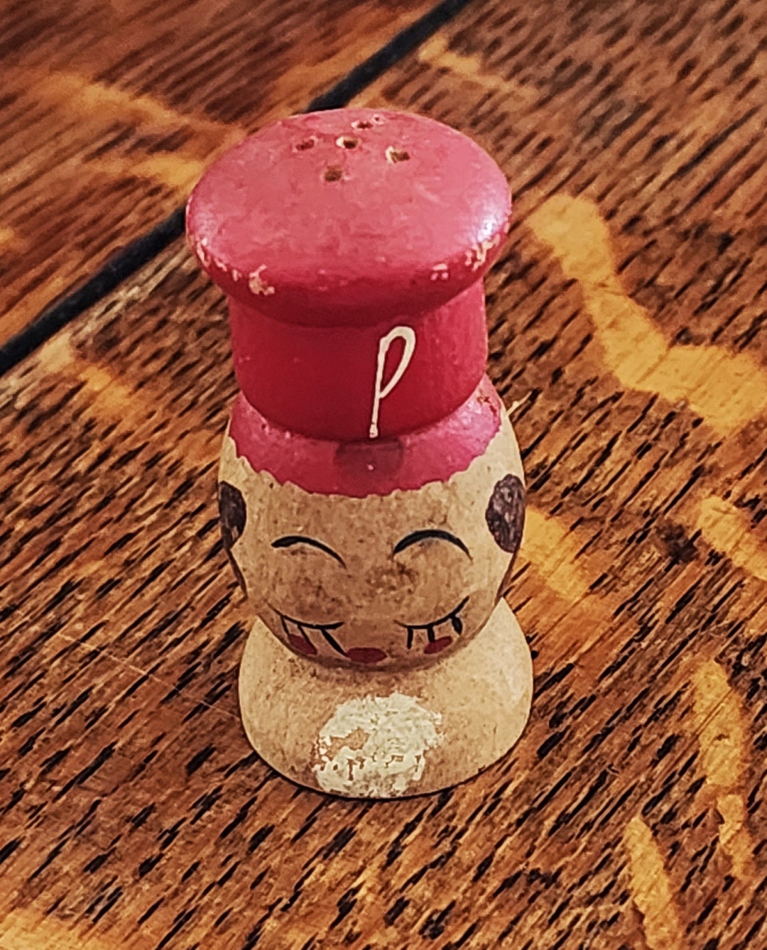 Vintage Wood Peppy Pepper Shaker - Etsy
