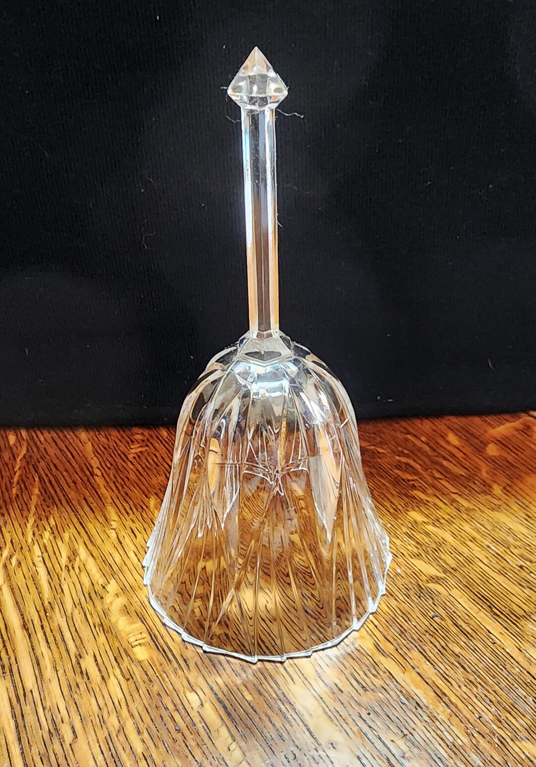Vintage 8" Waved Crystal Bell - Etsy