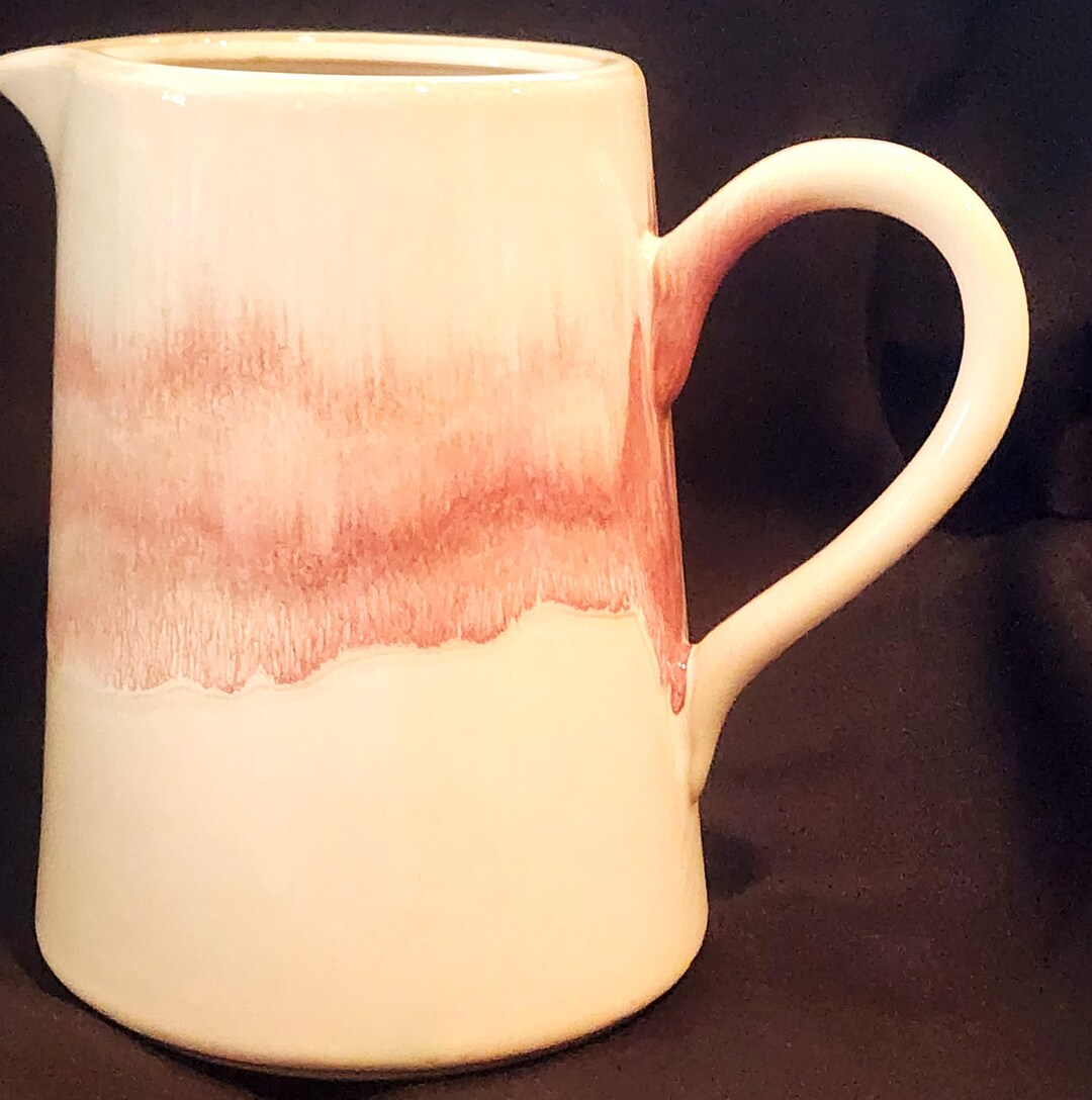 Vintage Cream and Rose Teleflora Pitcher - Etsy