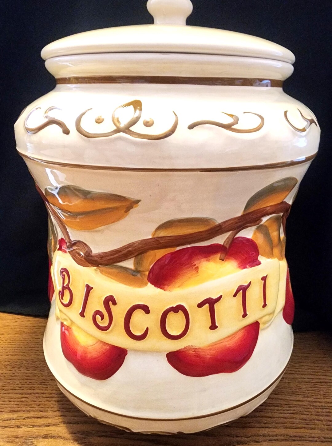 Vintage 1990's 12" Nonni Biscotti Cookie Jar - Hand Painted - Just Beautiful! - Etsy