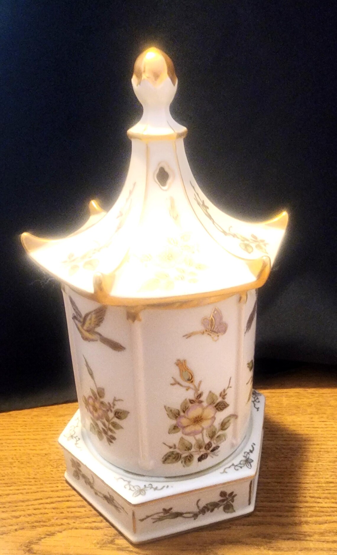 Vintage 10 1/2 Ardalt Japanese Music Box Trinket Box With Hidden Bottom ...