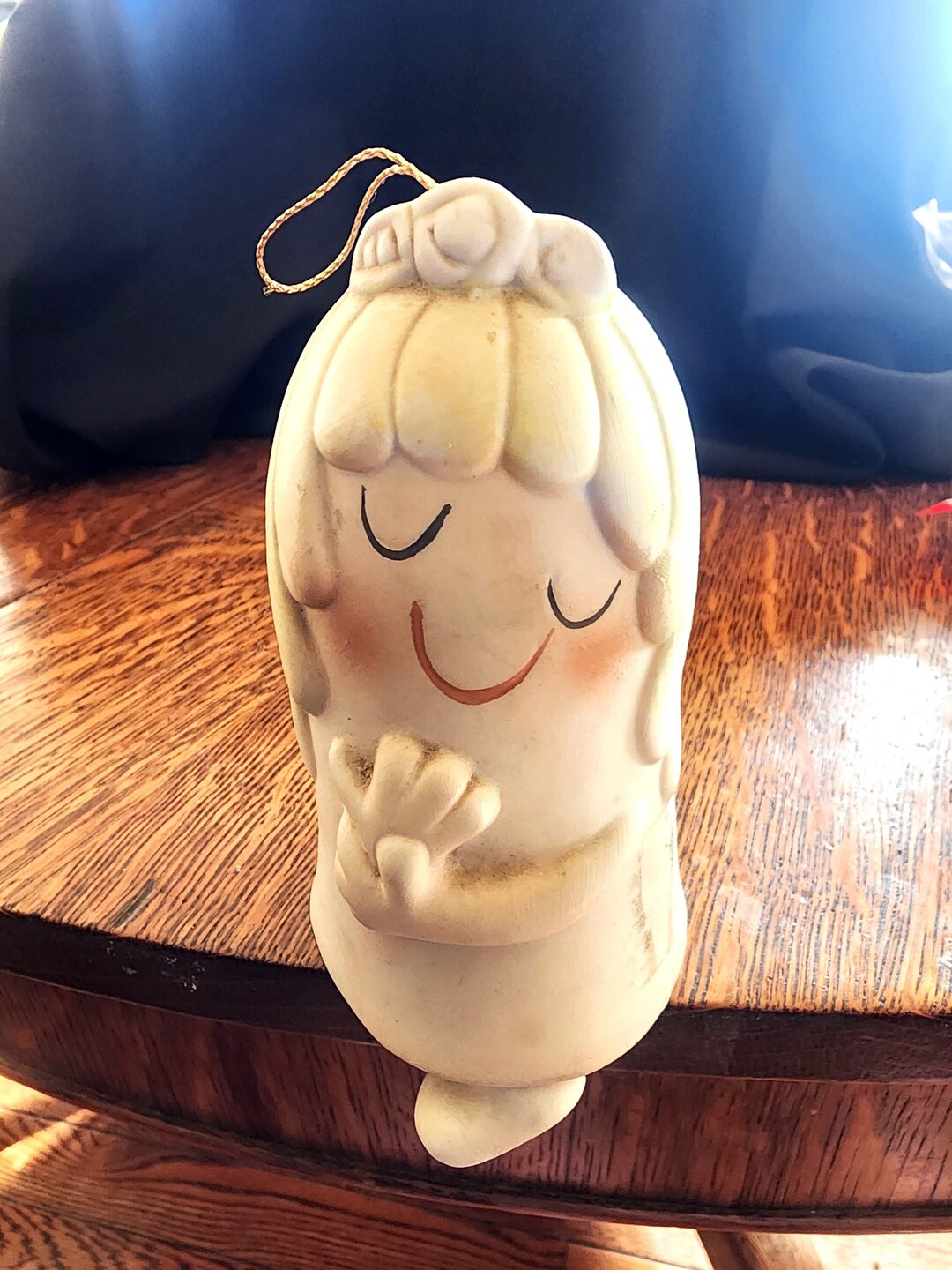 Vintage Ceramic Girl Bell - Etsy