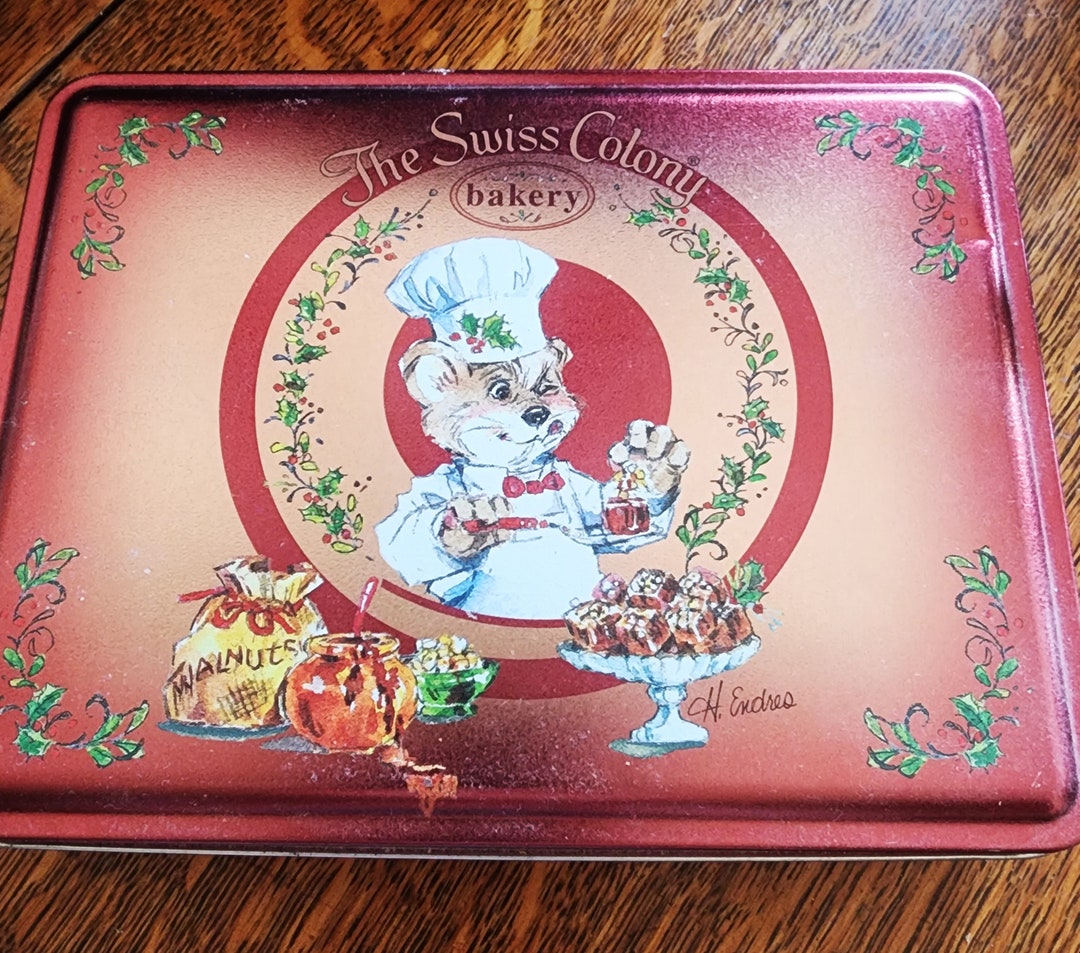 Vintage Swiss Colony Tin - Etsy