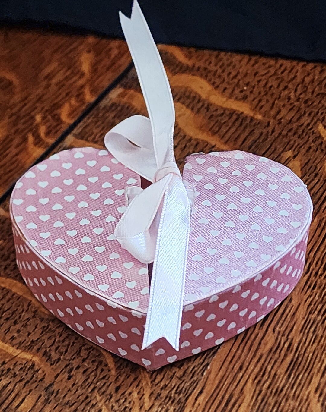 Vintage Avon Heart Box Pink With Polka Dots and Ribbon - Etsy