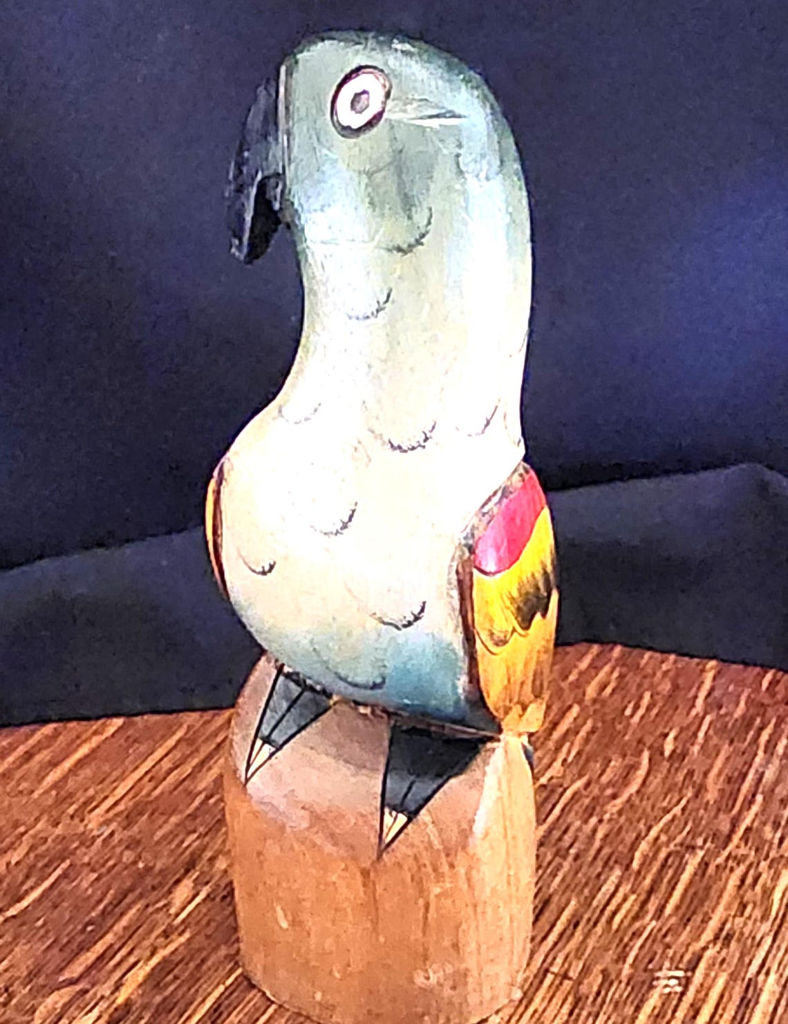 Vintage Hand Carved and Painted Parrot Absolutely Stunning! - Etsy