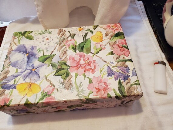 vintage fabric jewelry box - Gem