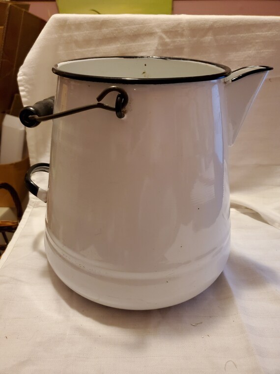 Vincent Large Enamel Coffee Pot Missing Lid | Etsy