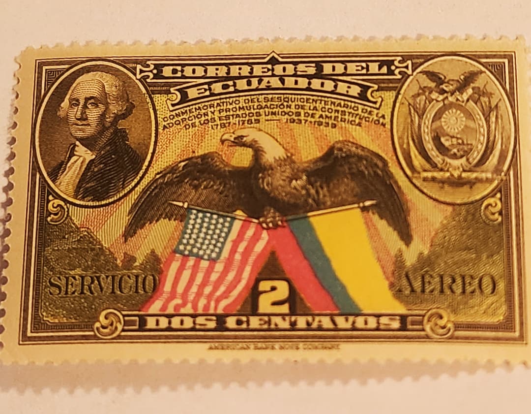 Vintage 1939 Ecuador Mint Postage Stamp Hinged 150# Correas De Ecuador ...