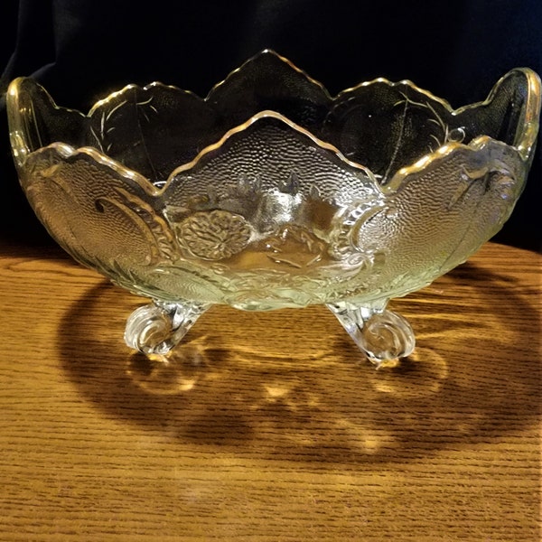 Glass Bowl Gold Rim - Etsy