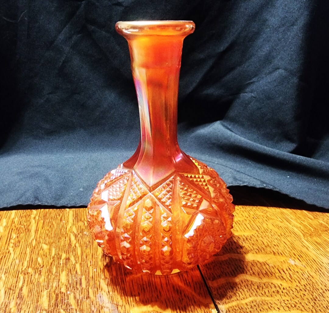 Vintage 8 Carnival Glass Genie Bottle - Etsy
