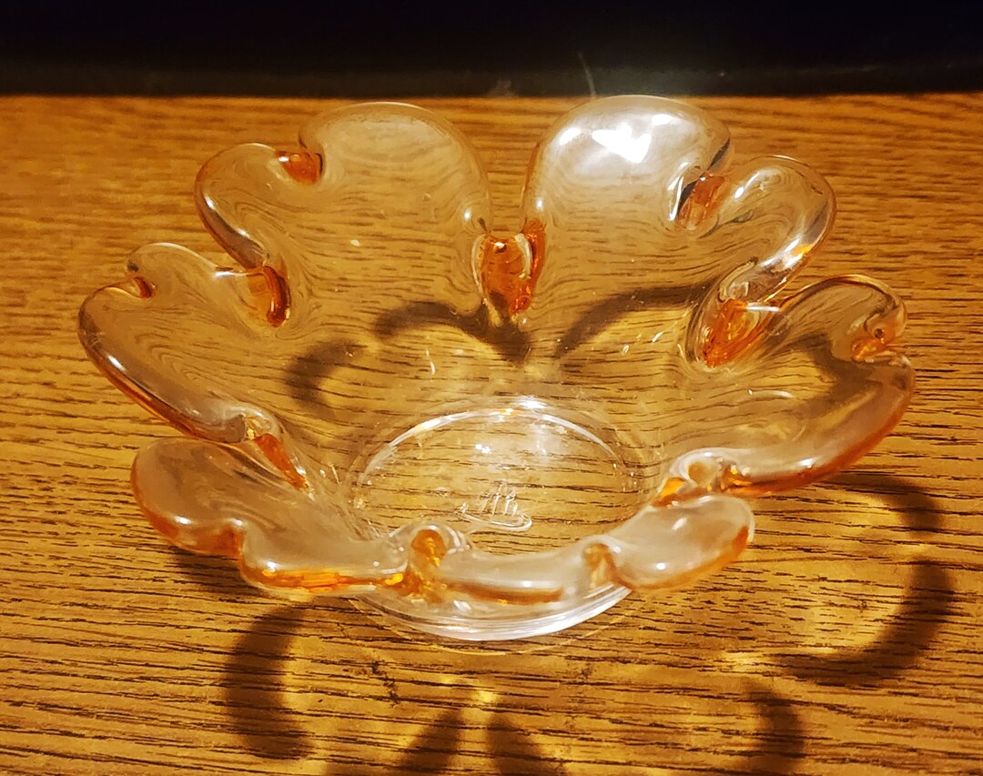 Vintage Pink Glass Flower Petal Party Lite Candle Holder - Etsy
