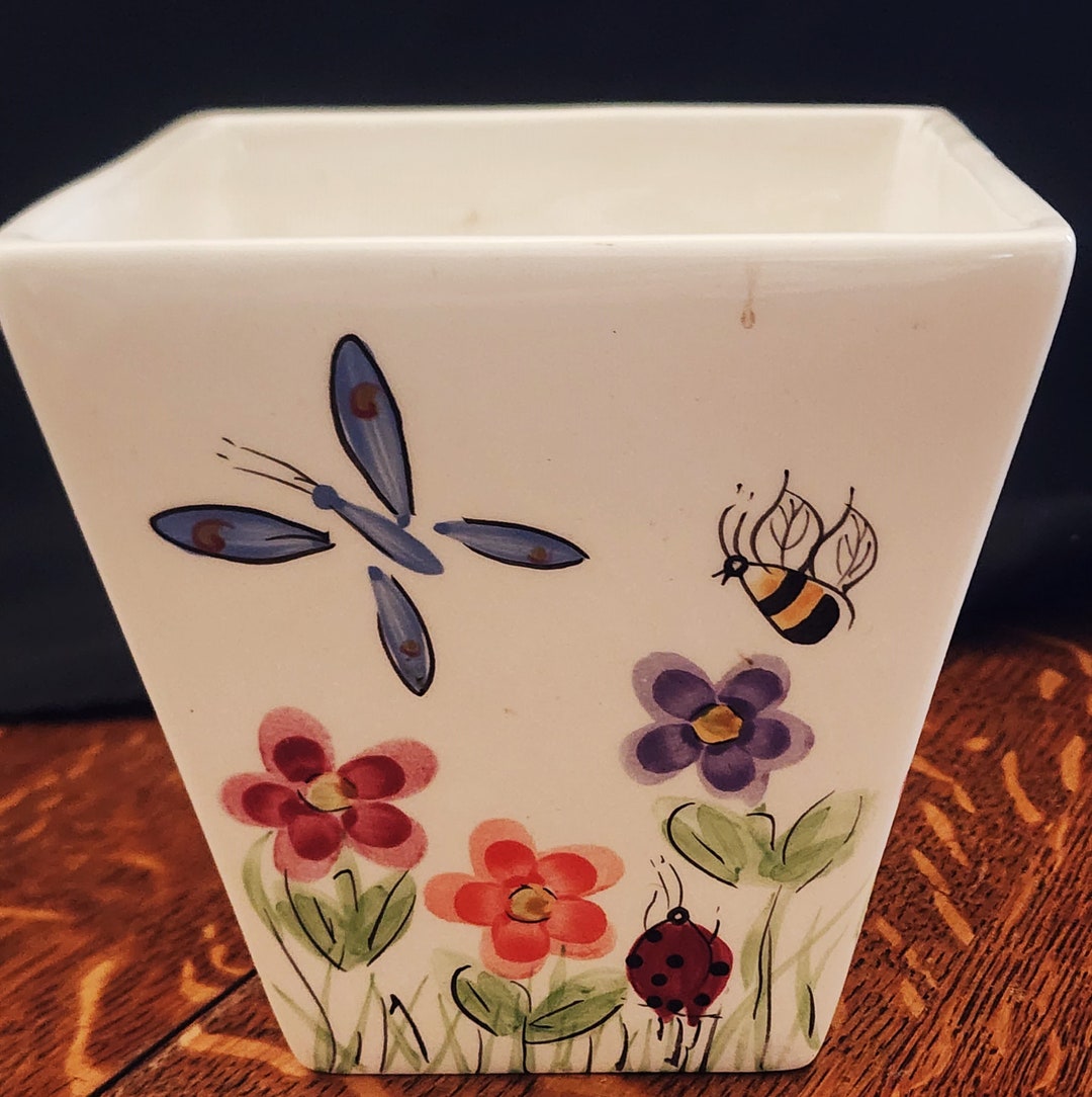 Vintage FTD Square Planter - Etsy