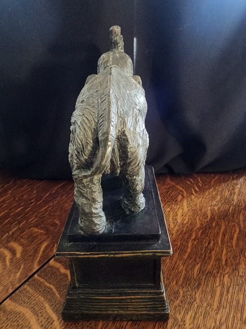Vintage Large Resin Elephant Statue - Etsy