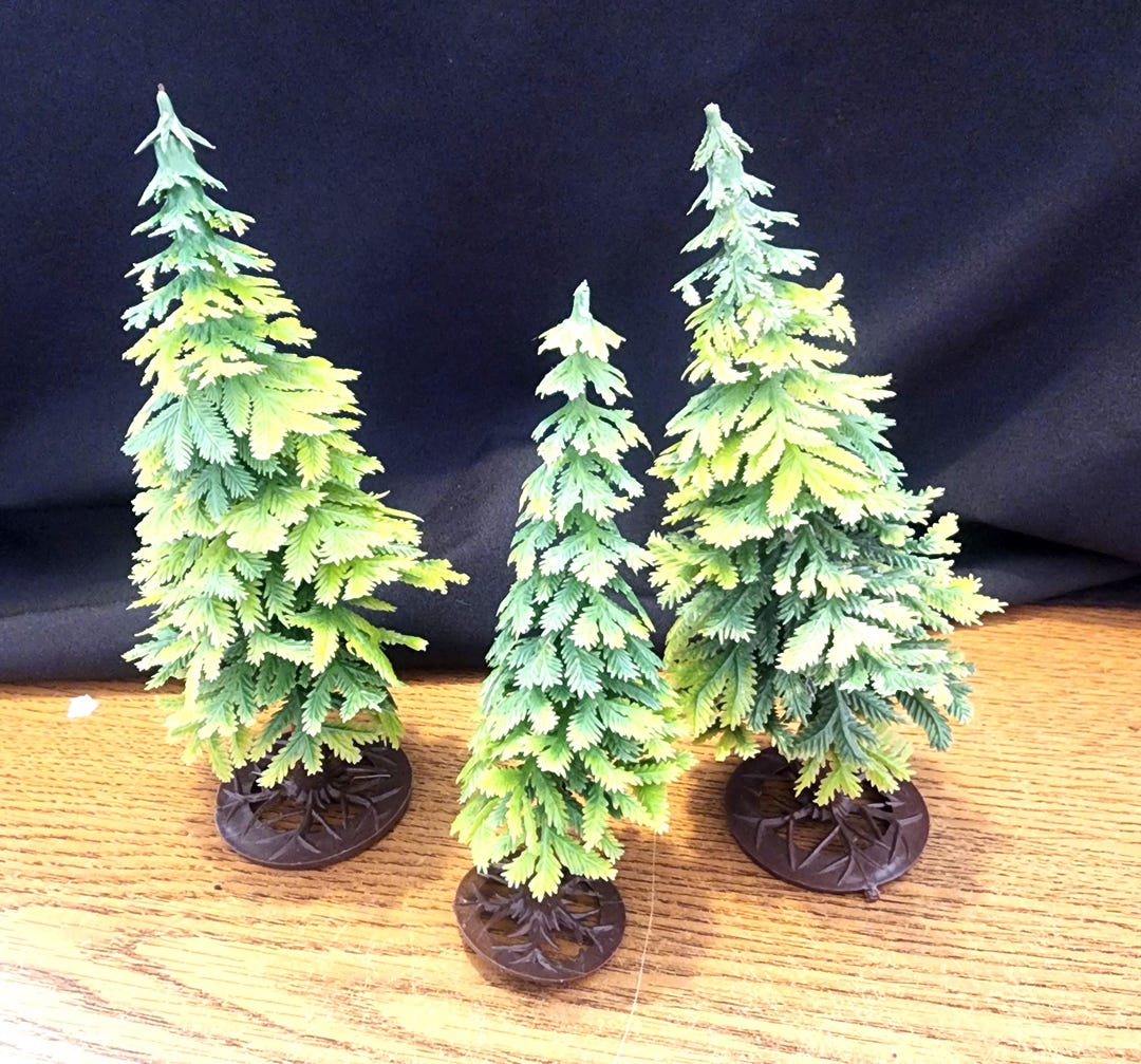 Vintage Empire Plastic Fir Trees for a Village or Carnival Display - 3 ...